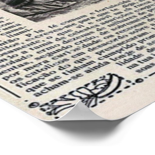 Our Lady of Fatima Miracle Newspaper Portuguese Poster | Zazzle