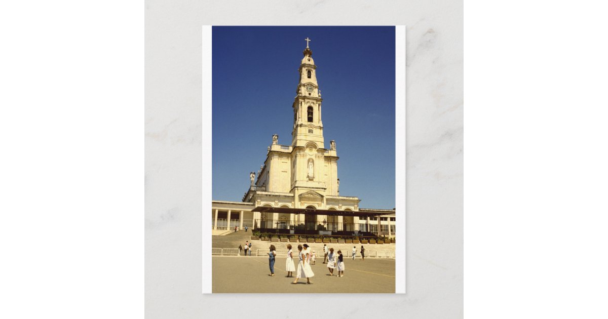 Our Lady of Fatima shrine, Lisbon Portugal Postcard | Zazzle