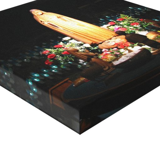 Our Lady of Fatima Statue Wrapped Canvas Print | Zazzle