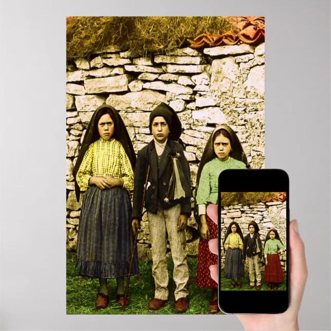 Our Lady of Fatima Virgin Lucia Jacinta Francisco Poster | Zazzle