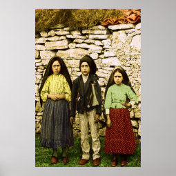 Our Lady of Fatima Virgin Lucia Jacinta Francisco Poster | Zazzle