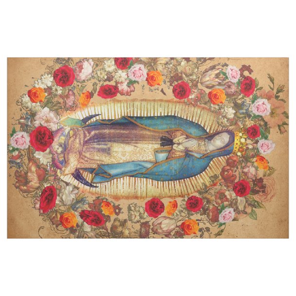 Our Lady of Guadalupe Virgin Mary 203 Fabric | Zazzle