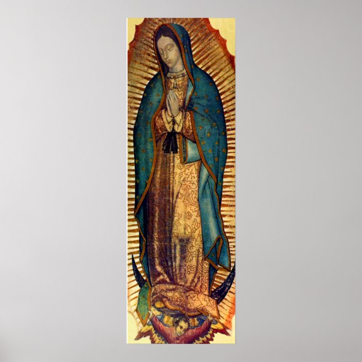 Our Lady of Guadalupe Tilma Image 12x36 Virgen Poster | Zazzle.com