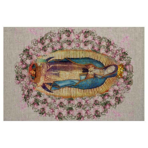 Our Lady Guadalupe Mexican Saint Virgin Mary Fabric | Zazzle.com