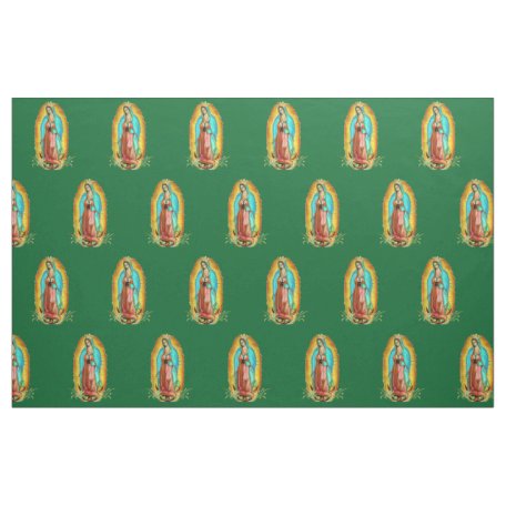 Our Lady Guadalupe Mexican Saint Virgin Mary Fabric | Zazzle