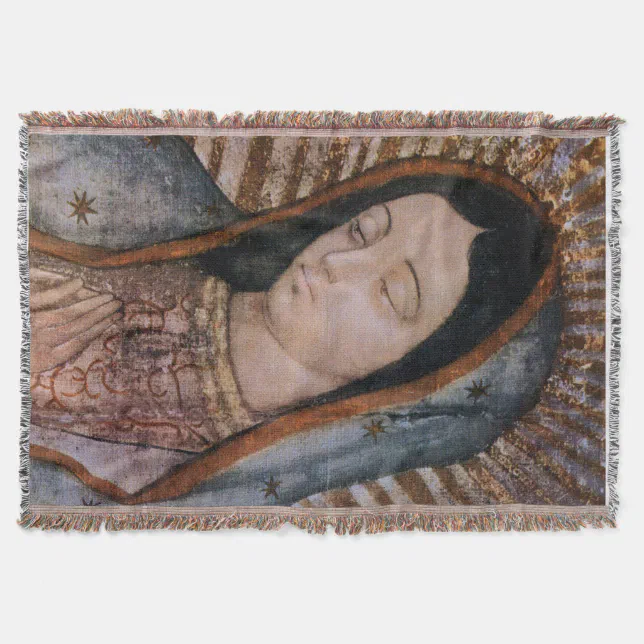 Our Lady of Guadalupe Virgin Tilma Bust Blanket | Zazzle