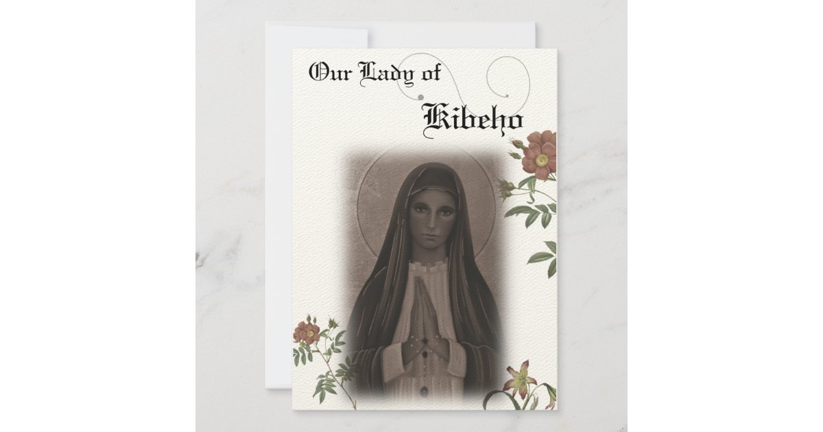 Our Lady of Kibeho Prayer Card | Zazzle