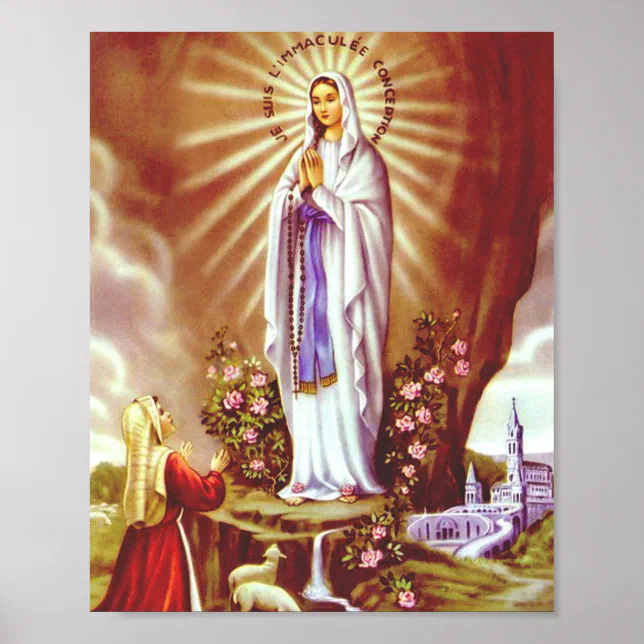 Our Lady of Lourdes Poster | Zazzle