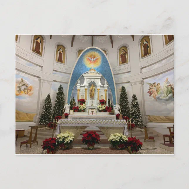 Our Lady of Mount Carmel Catholic Kenosha, WI Holiday Postcard | Zazzle