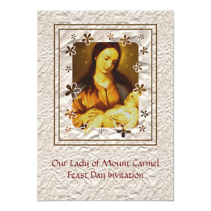 Our Lady of Mount Carmel Feast Day Invitation | Zazzle.com