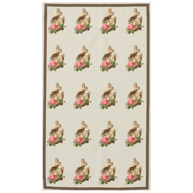Our Lady of Mount Carmel Jesus Carmelite Tableclot Tablecloth | Zazzle