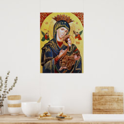 OUR LADY OF PERPETUAL HELP ICON POSTER | Zazzle