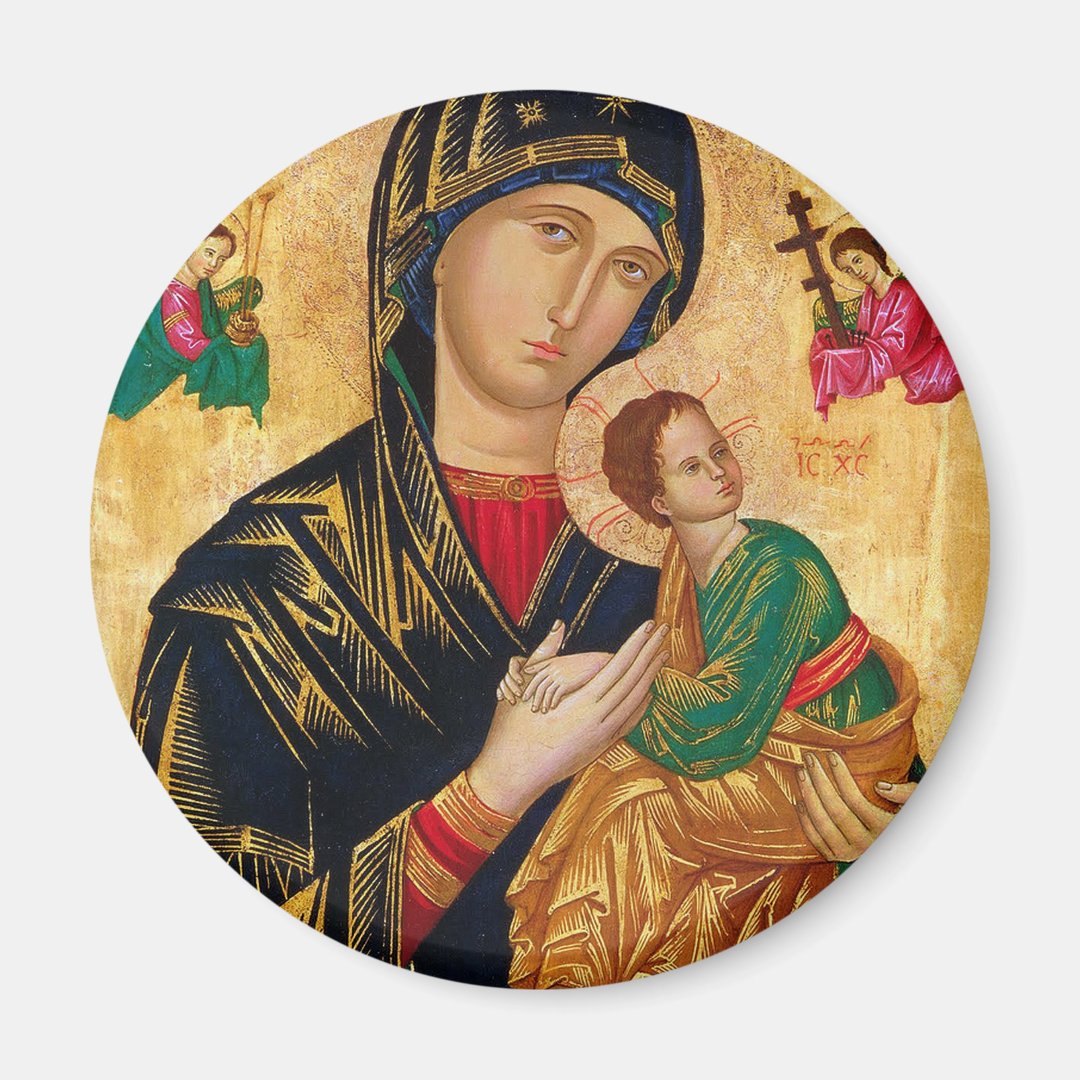 Our Lady of Perpetual Help Icon Virgin Mary Art Magnet | Zazzle