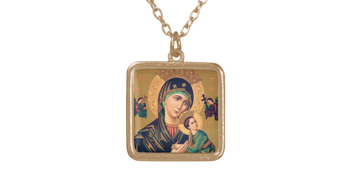 Our Lady of Perpetual Help Necklace | Zazzle