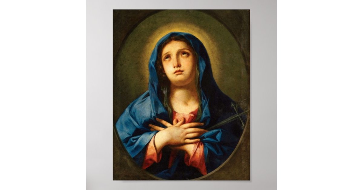 Our Lady Of Sorrows Portrait Poster | Zazzle