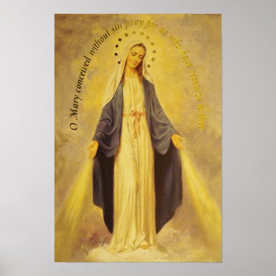Our Lady of the Miraculous Medal Poster | Zazzle.com