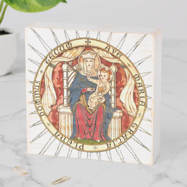 Our Lady of Walsingham Wood Wall Print Wooden Box Sign | Zazzle