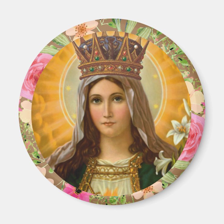 Our Lady Virgin Mary Religious Catholic Magnet | Zazzle