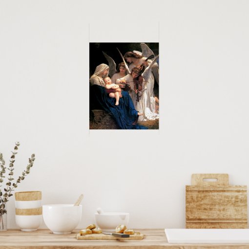 Our Lady Virgin Mary Song of Angels Print Poster | Zazzle