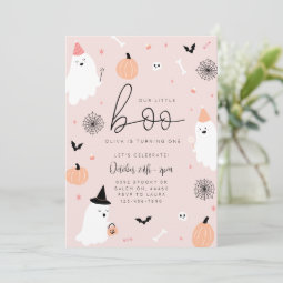 Our Little Boo - 1st Birthday Halloween Invitation | Zazzle