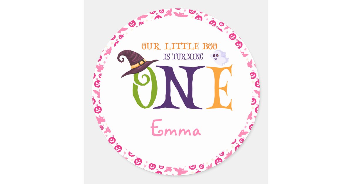 Our Little Boo Turning One, Halloween 1St Birthday Classic Round ...