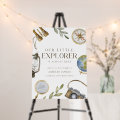 Our Little Explorer | Adventure Awaits Baby Shower Foam Board | Zazzle