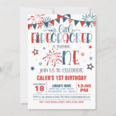 Our Little Firecracker 1st Birthday Invitation | Zazzle