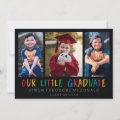 OUR LITTLE GRADUATE PHOTO COLLAGE GRAD INVITATION | Zazzle