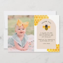 Our little Honey Bee Day Photo Thank You Cards | Zazzle