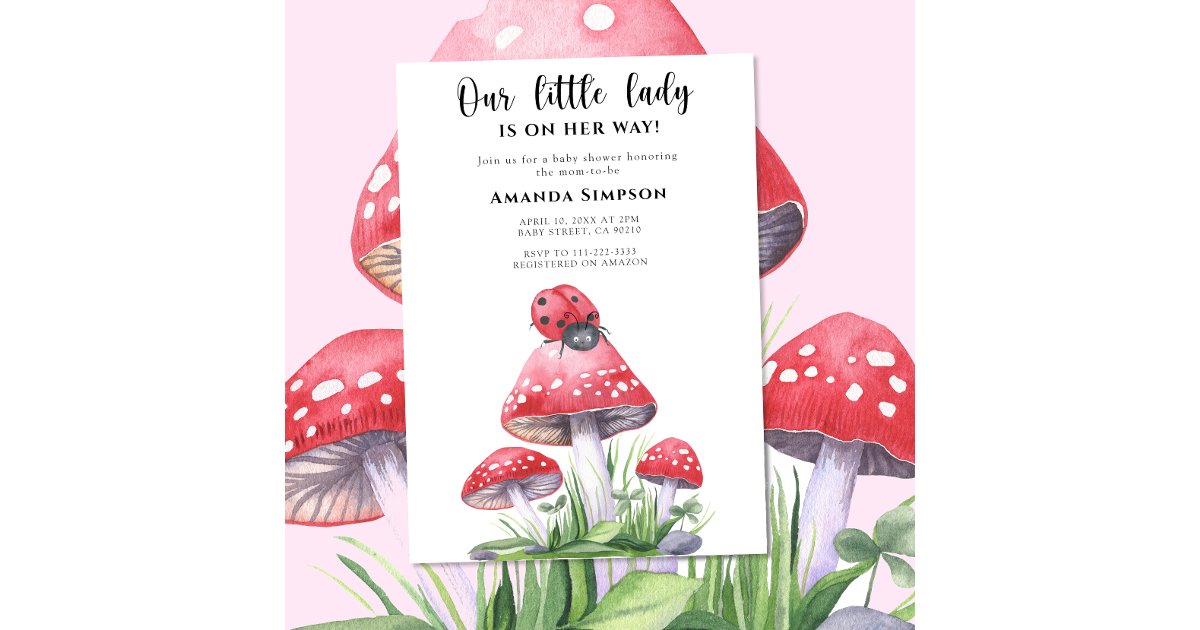 Our Little Lady Is On The Way Baby Shower Invitation | Zazzle