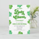 Our Little Lucky Charm Green Clover Birthday Party Invitation | Zazzle