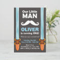 Our Little Man Birthday Invitation Boy Bow Tie | Zazzle
