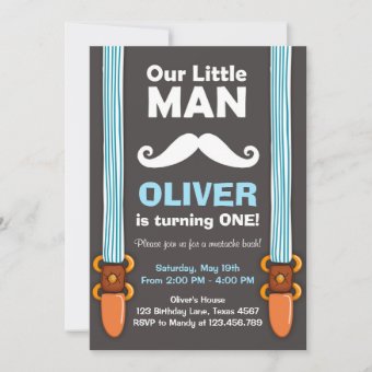 Our Little Man Birthday Invitation Boy Bow Tie | Zazzle