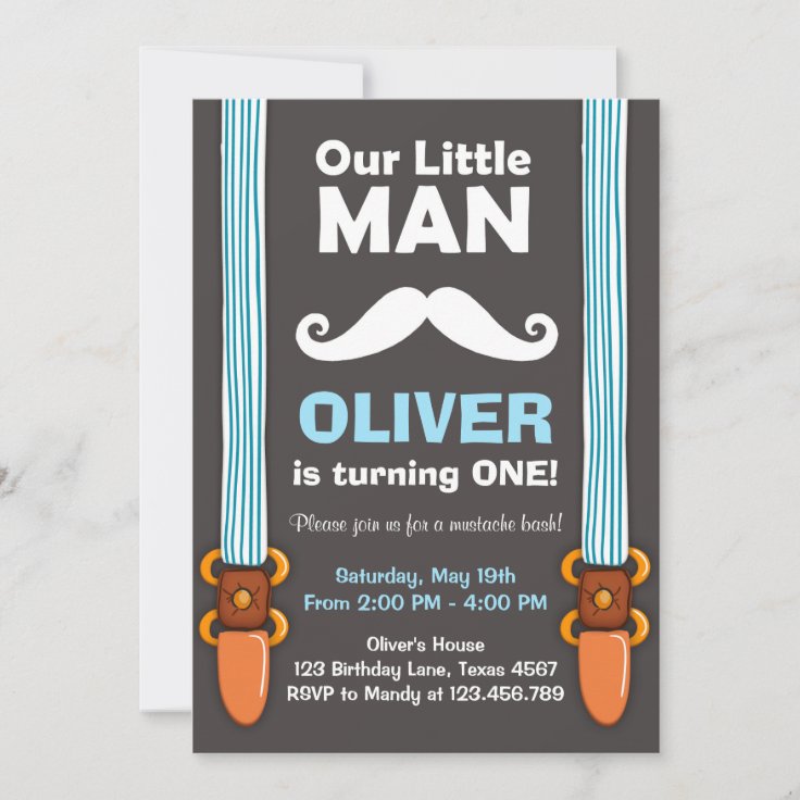 Our Little Man Birthday Invitation Boy Bow Tie | Zazzle