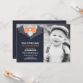 Our Little Man Birthday Invitation Boy Bow Tie | Zazzle