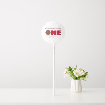 Our Little Meatball Turning One 1st Birthday Balloon | Zazzle