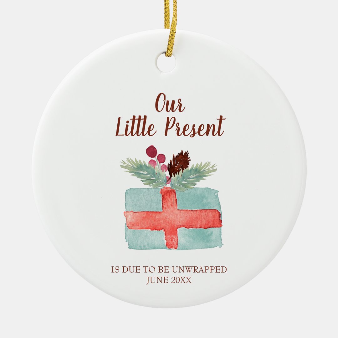 Our Little Present Ornament | Zazzle