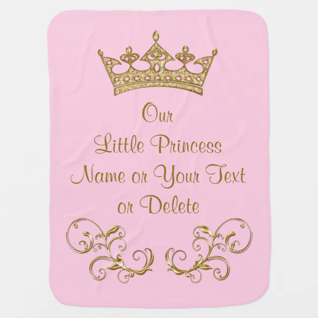 Our Little Princess Baby Blanket PERSONALIZED | Zazzle