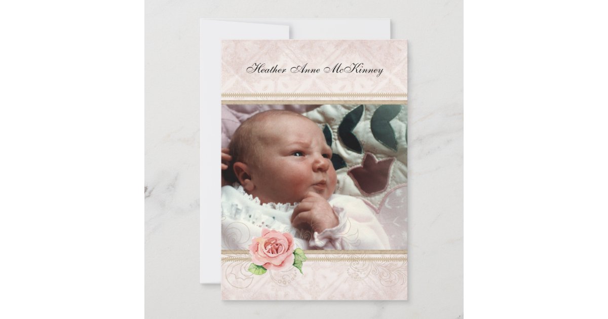 Our Little Princess Baby Girl Birth Announcement | Zazzle