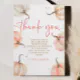 Our Little Pumpkin Pink White Fall Birthday Party Thank You Card | Zazzle