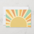 our little sunshine big sun with rays birthday thank you card | Zazzle