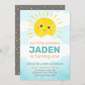 Our Little Sunshine | First Birthday Invitation | Zazzle