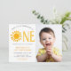 Our Little Sunshine Is One 1st Birthday Photo Invitation | Zazzle