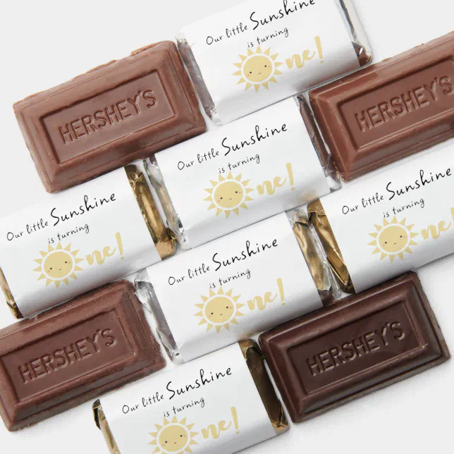 Our Little Sunshine is Turning One Cute Birthday Hershey's Miniatures ...