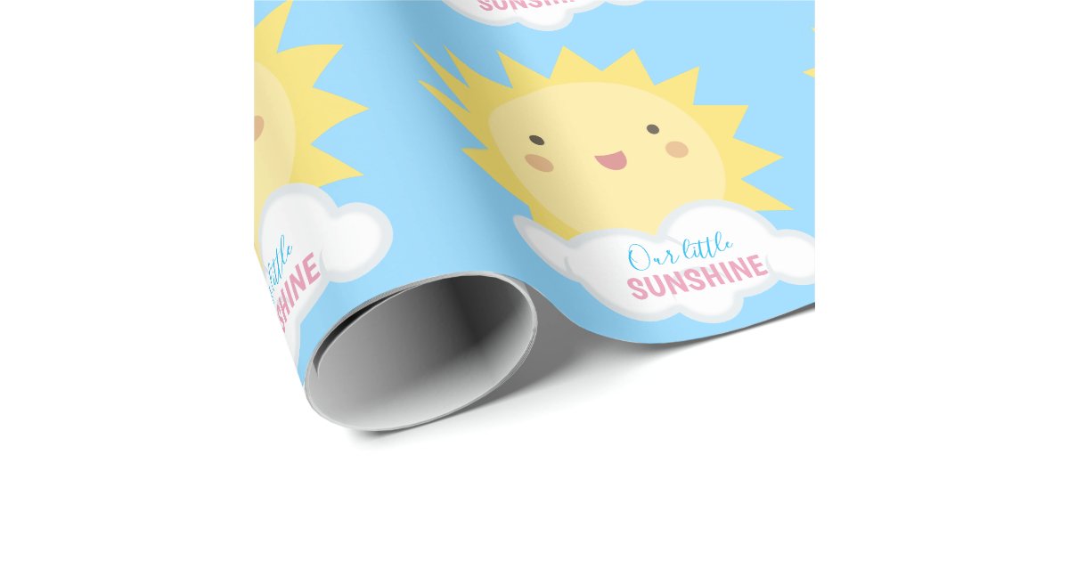 Our Little Sunshine Sun Wrapping Paper | Zazzle