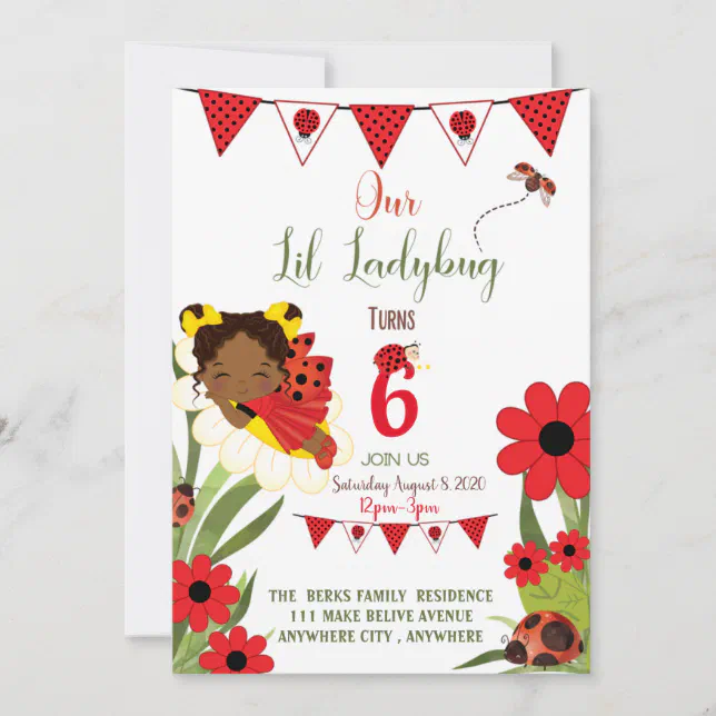 Our Love Bug Birthday Invitation Card | Zazzle