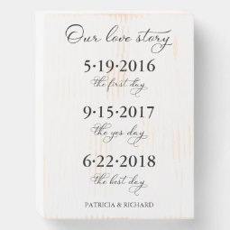 Our Love Story Couple Special Dates Sign | Zazzle