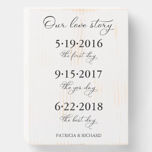 Our Love Story Couple Special Dates Sign | Zazzle