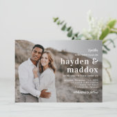 Our Moment Simple Elegant Photo Wedding Invitation | Zazzle