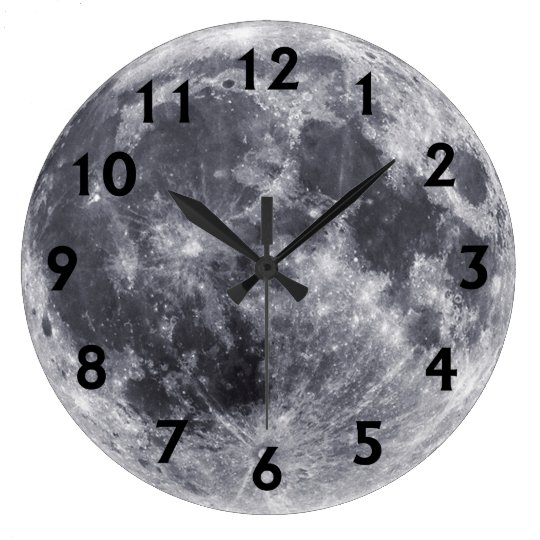 Our Moon Large Clock | Zazzle.com